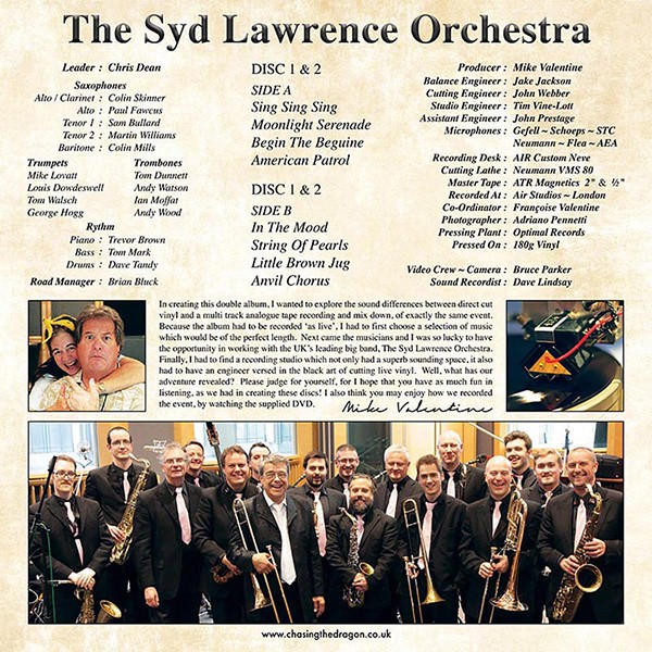 The Syd Lawrence Orchestra Big Band Spectacular 2LP 180g Vinyl D2D Direct Cut Chasing The Dragon ...